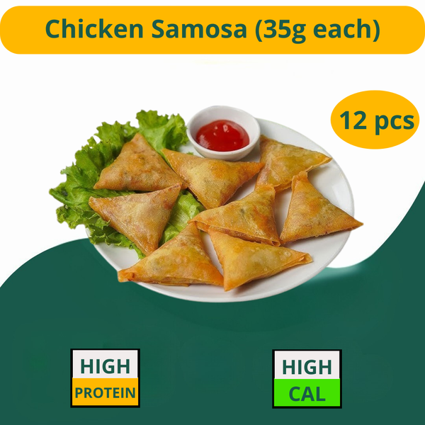 Chicken Samosa (12 pcs) 35gm each (Frozen) – SizZzlingo Express