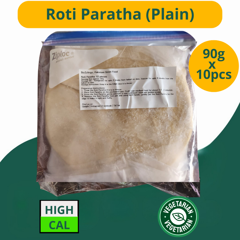 Roti/Paratha/Puri (Plain) 900g (90g x 10 pcs) [Frozen] – SizZzlingo Express