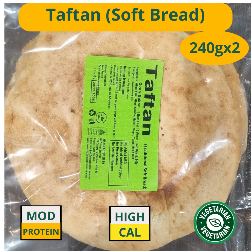 Taftan (Traditional Soft Bread) 240g x 2 pcs (Heat n Eat) – SizZzlingo ...